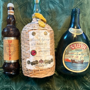 Antique Alcohol Bottle Set - Etsy