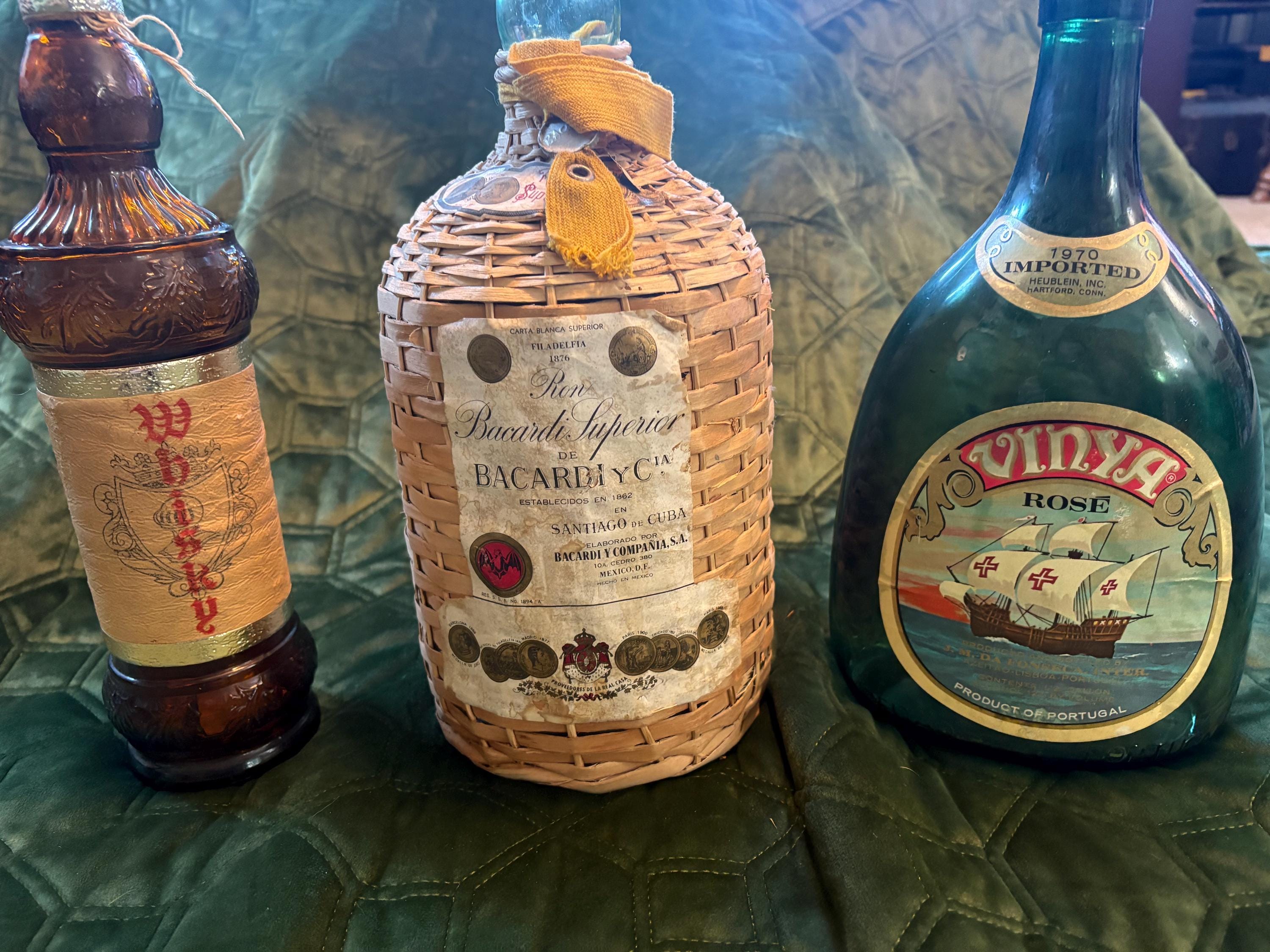Antique Alcohol Bottle Set - Etsy