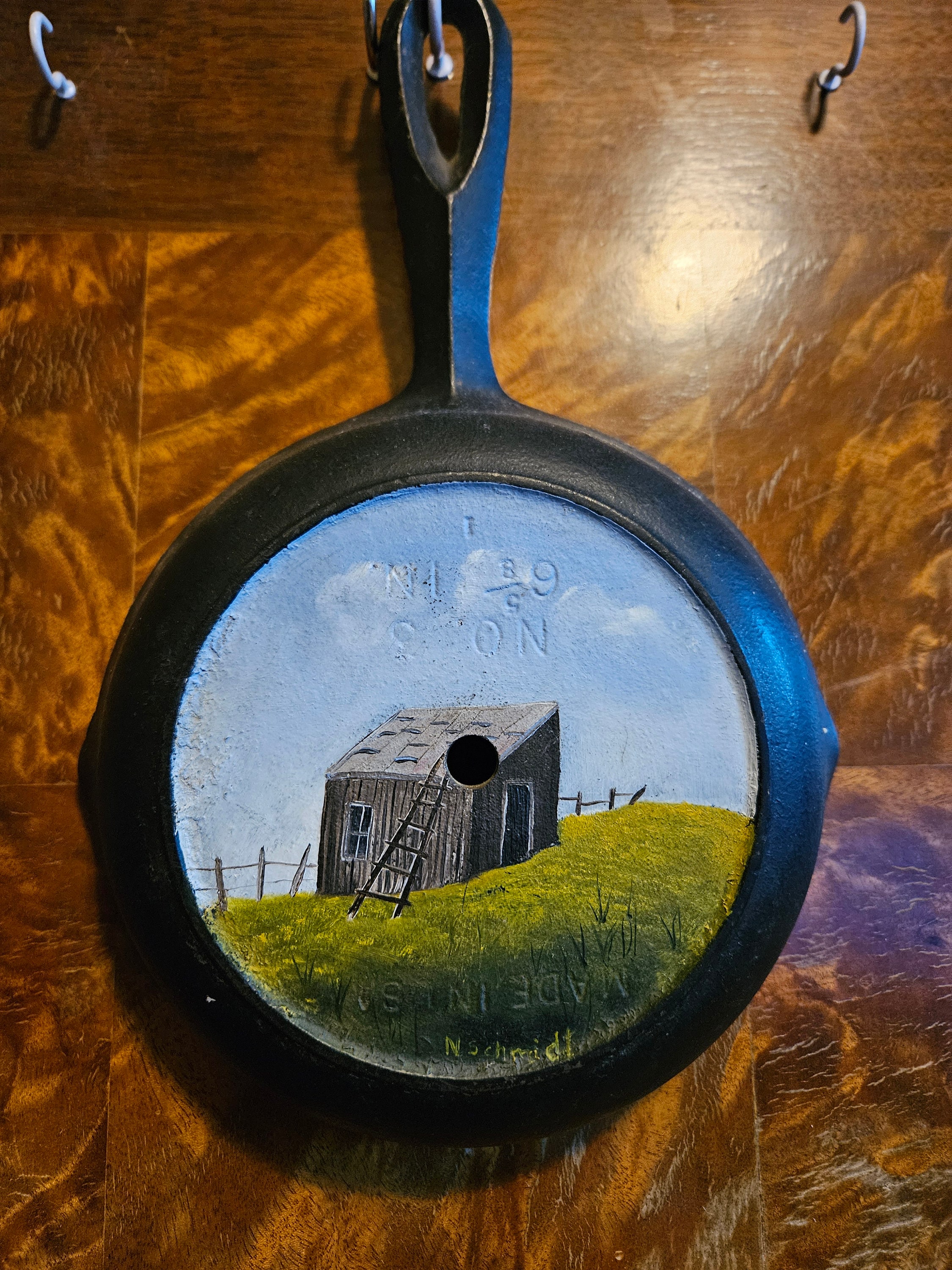 Hand Painted Cast Iron Skillet Wall Decor - Etsy