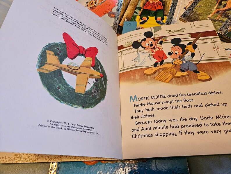 Vintage Little Golden Books 1950s Mickey Mouse - Etsy