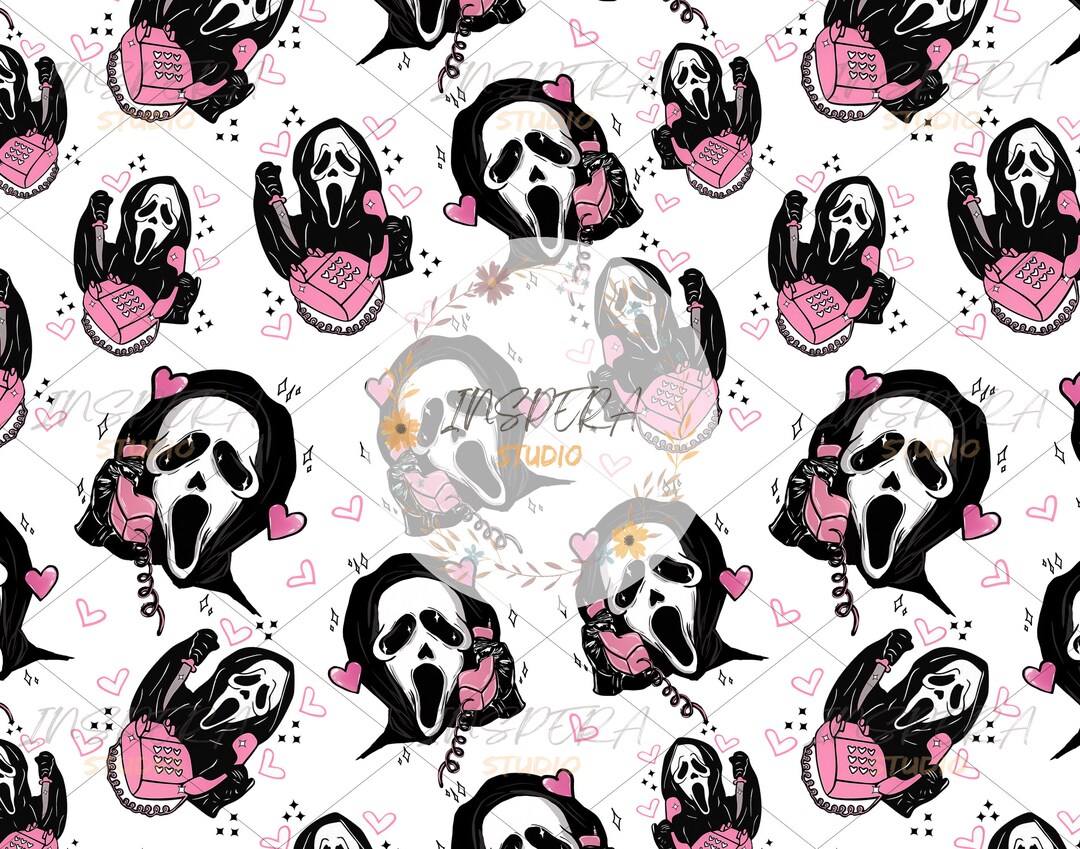 Scream Character Digital Cartoon Seamless Pattern, Instant Download. - Etsy