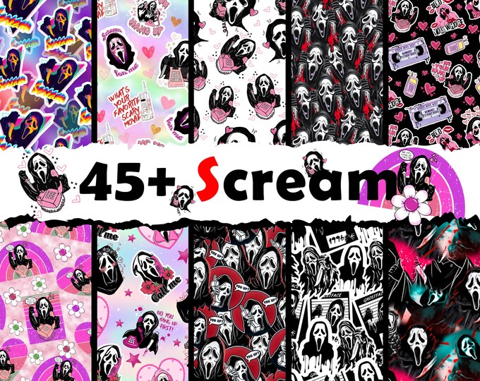 Horror/halloween Seamless File//scream-pink - Etsy