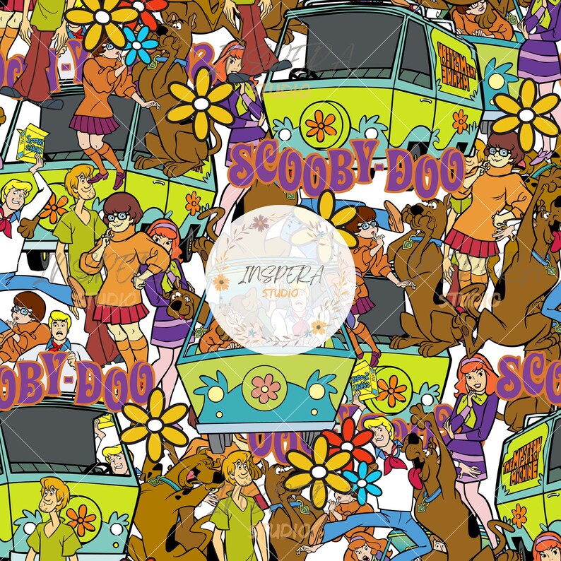 Scooby-du Digital Seamless Pattern File, Digital Paper, Instant ...