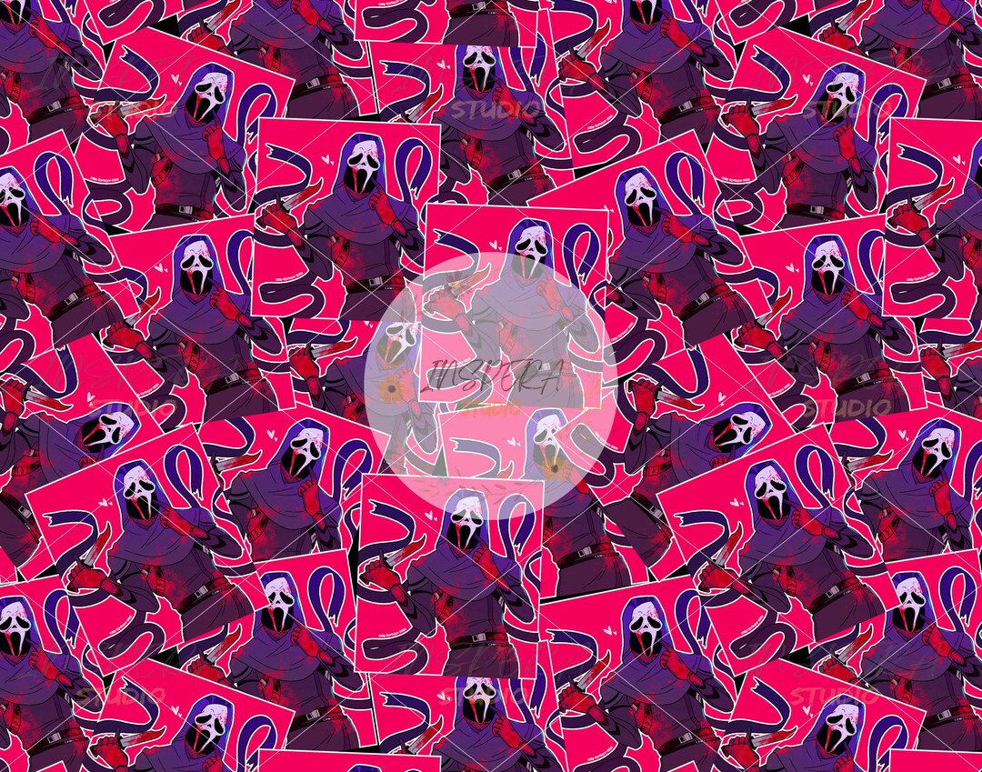 Scream Cartoon Digital Seamless Pattern File, Instant Download. - Etsy