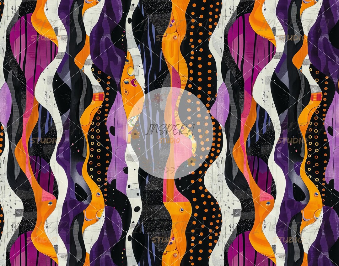 Horror Stripe Halloween Digital Seamless File, Instant Download - Etsy