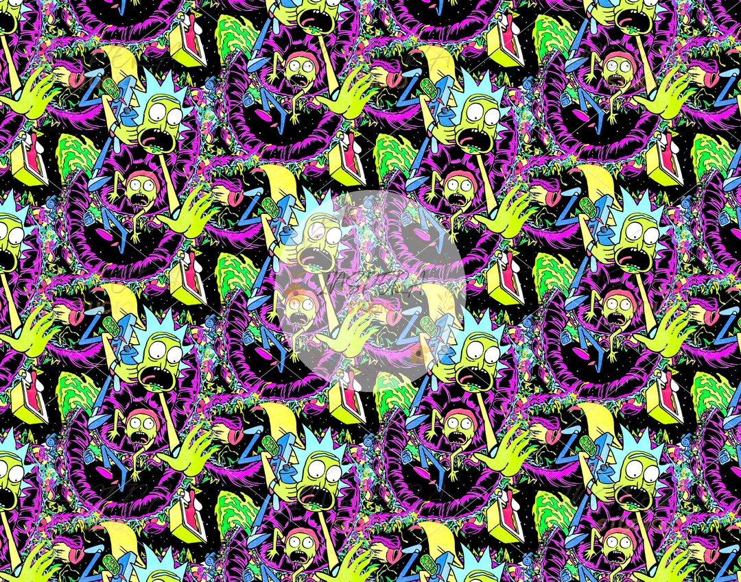 Ricky and Mortyy Digital Seamless Pattern File, Instant Download - Etsy