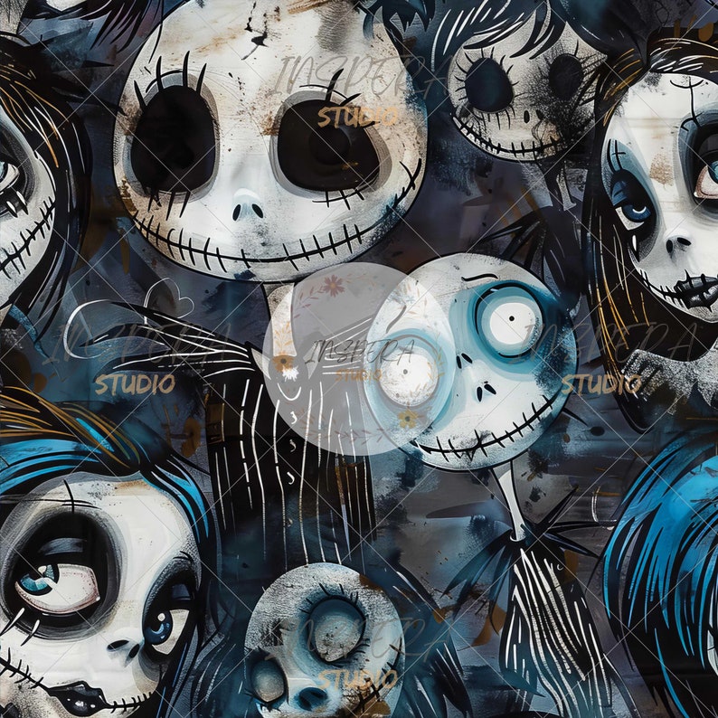 Nightmare Horror Digital Seamless Pattern, Horror Digital Paper. - Etsy