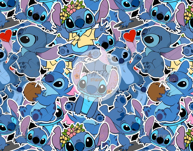 Buy Lilo and Stitch Digital Seamless Pattern File, Instant Download ...