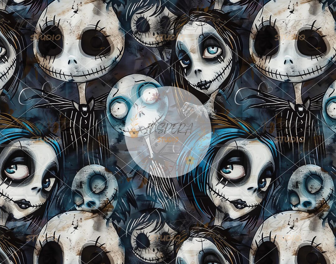 Nightmare Horror Digital Seamless Pattern, Horror Digital Paper. - Etsy