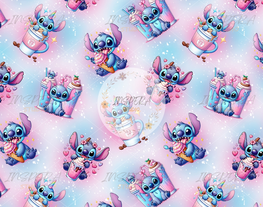 Lilo and Stitch Digital Seamless Pattern File, Instant Download - Etsy UK