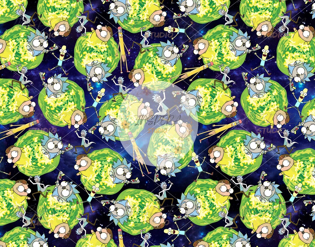 Ricky and Mortyy Digital Seamless Pattern File, Instant Download - Etsy