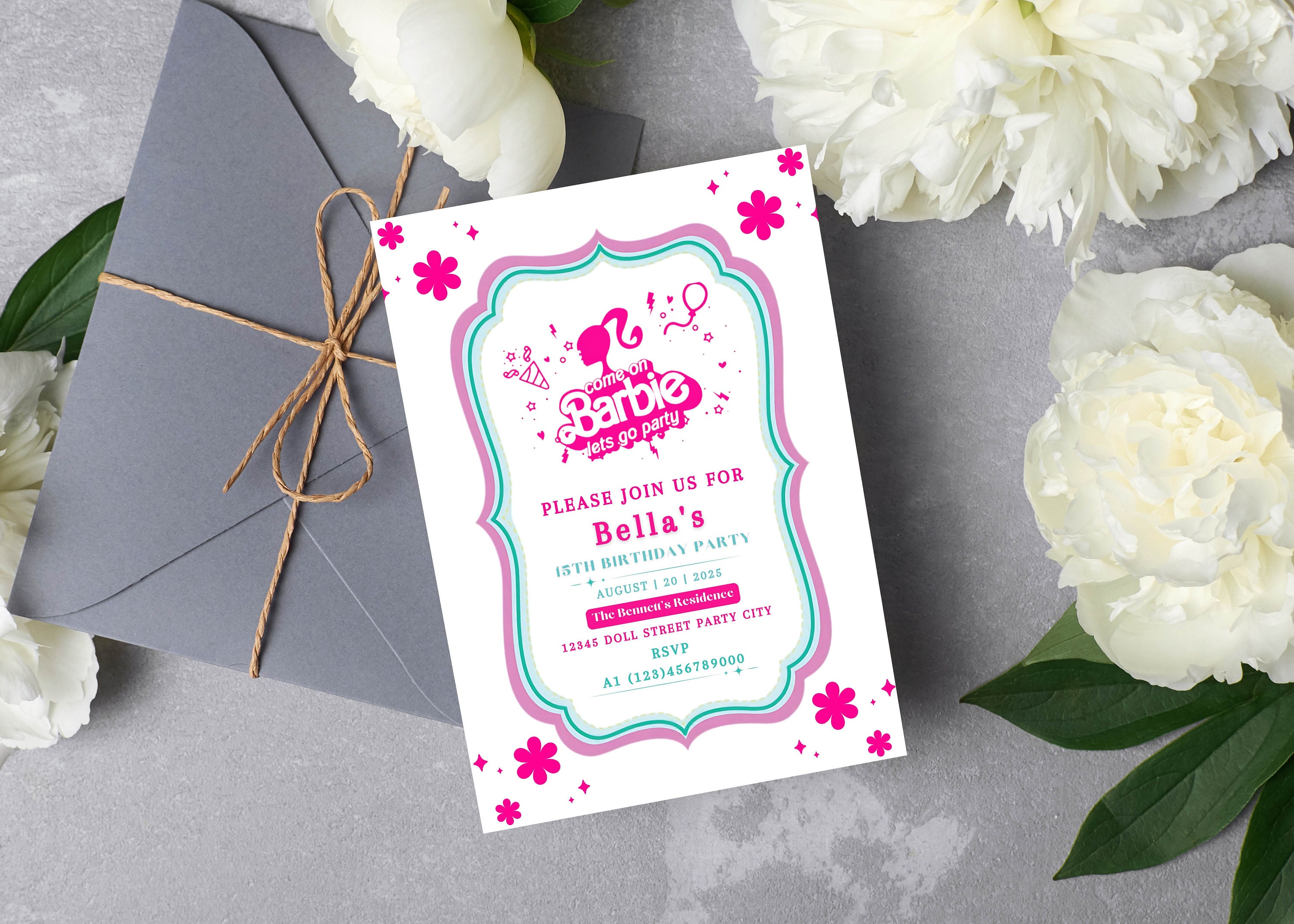 Come on Girl Pink Princess Birthday Invitation, Download and Printable ...