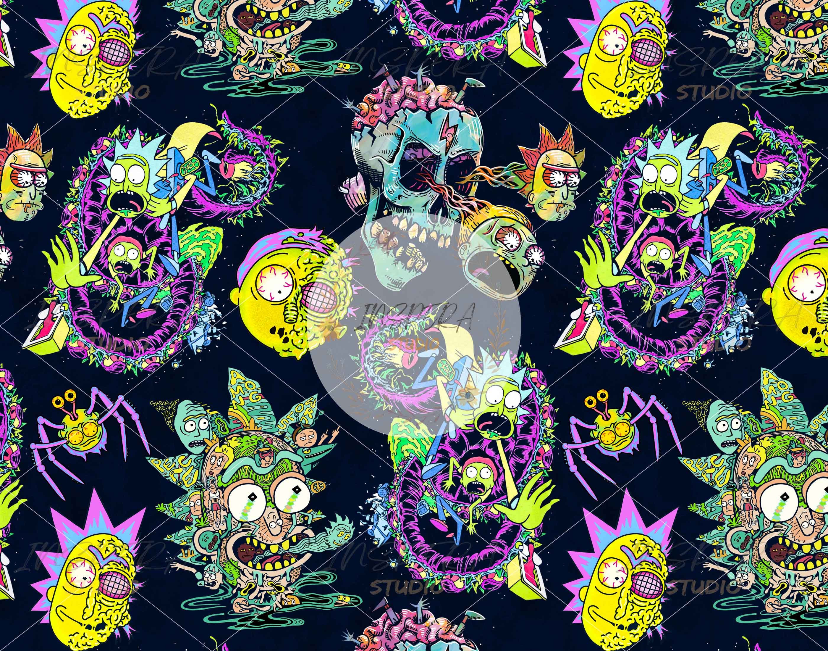 Ricky and Mortyy Digital Seamless Pattern File, Instant Download - Etsy