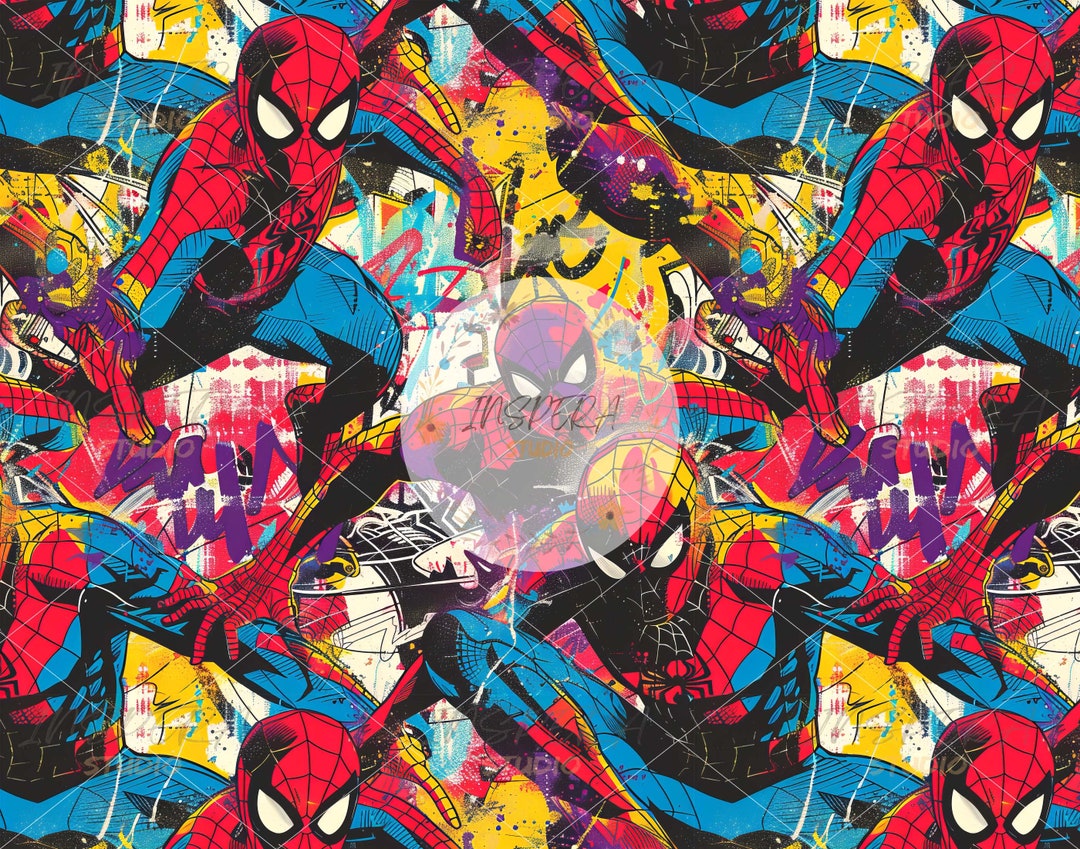 DIGITAL Superhero Seamless Pattern File, Instant Download. - Etsy