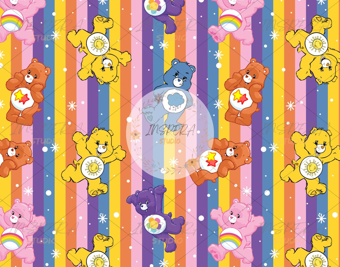 Care Bear Digital Seamless Pattern File, Digital Paper, Instant ...