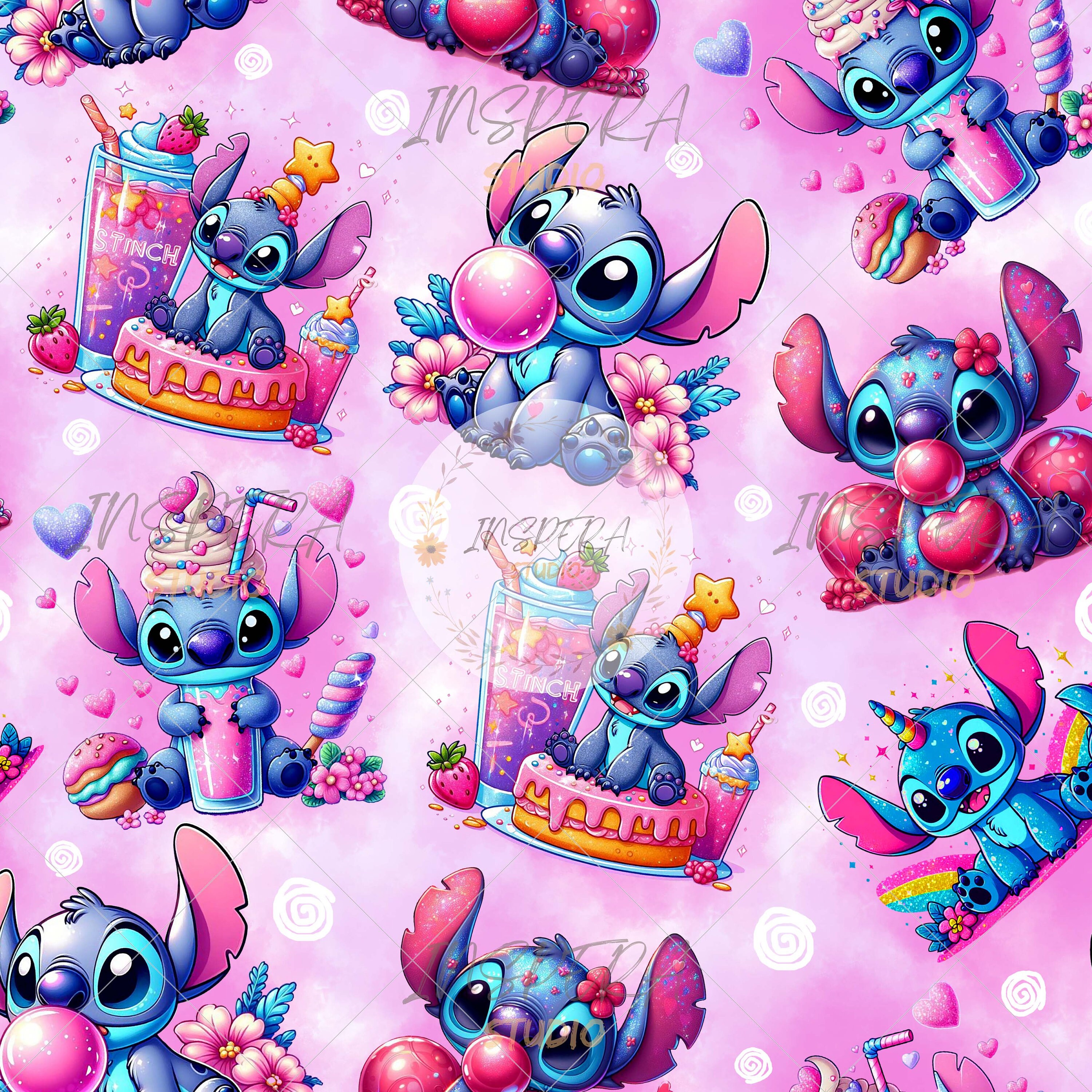 Lilo and Stitch Digital Seamless Pattern File, Instant Download - Etsy