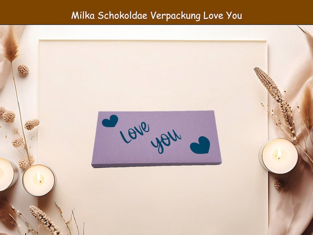 Milka Chocolate Packaging for 100g / Anniversary / Wedding Day / Gift ...