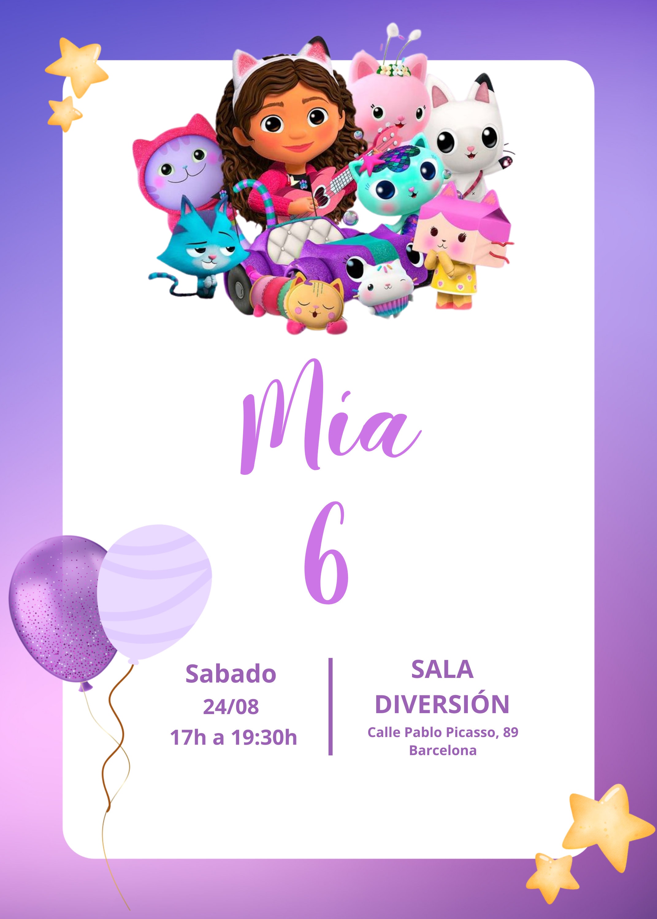 Plantilla editable invitación cumpleaños infantil - Etsy España