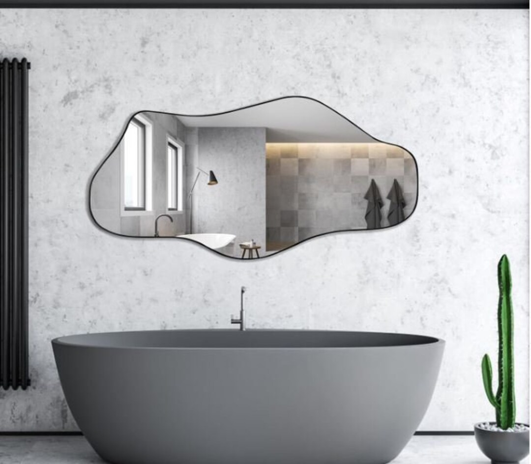 Full Body Mirror, Full Length Wall Mirror, Curvy Wall Mirror, Irregular ...