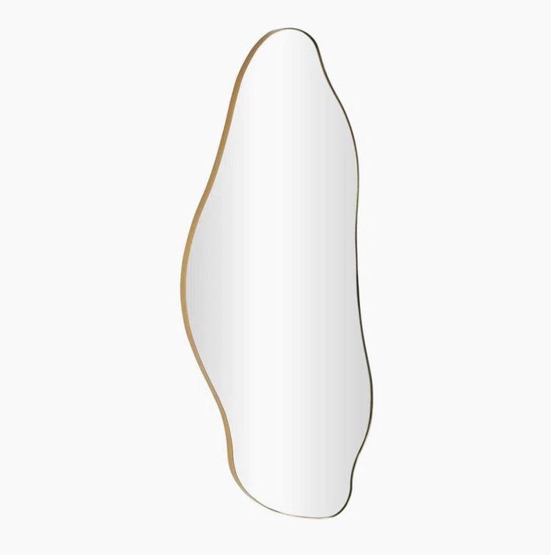 Full Body Mirror, Full Length Wall Mirror, Curvy Wall Mirror, Irregular ...
