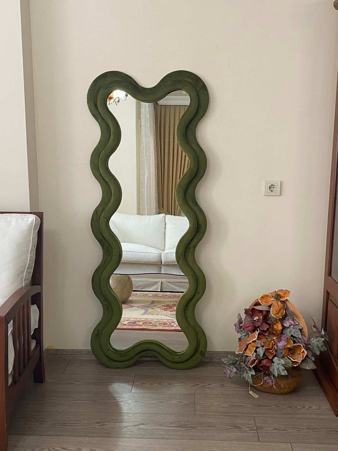 Wavy Floor Mirror, Curvy Full Lenght Mirror, Curvy Squiggle Mirror ...