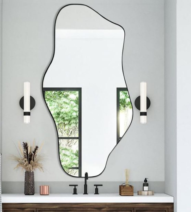 Full Body Mirror, Full Length Wall Mirror, Curvy Wall Mirror, Irregular ...