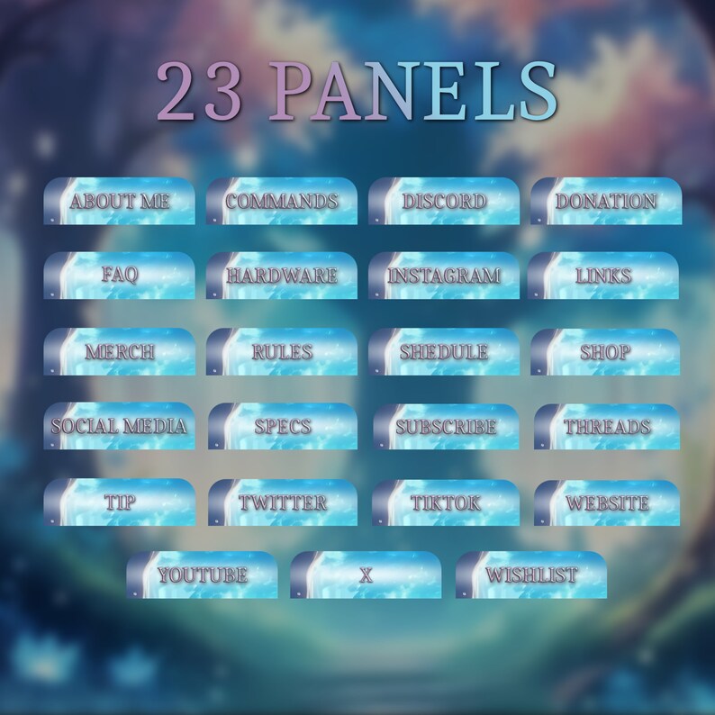 Blue Forest Streaming Overlay Package | 5 Overlays, Webcam Frames, 23 ...