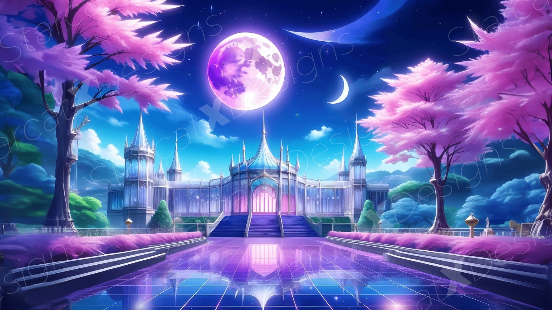 Moon Palace Static Background Wallpapers Stream Overlay Anime Fantasy ...