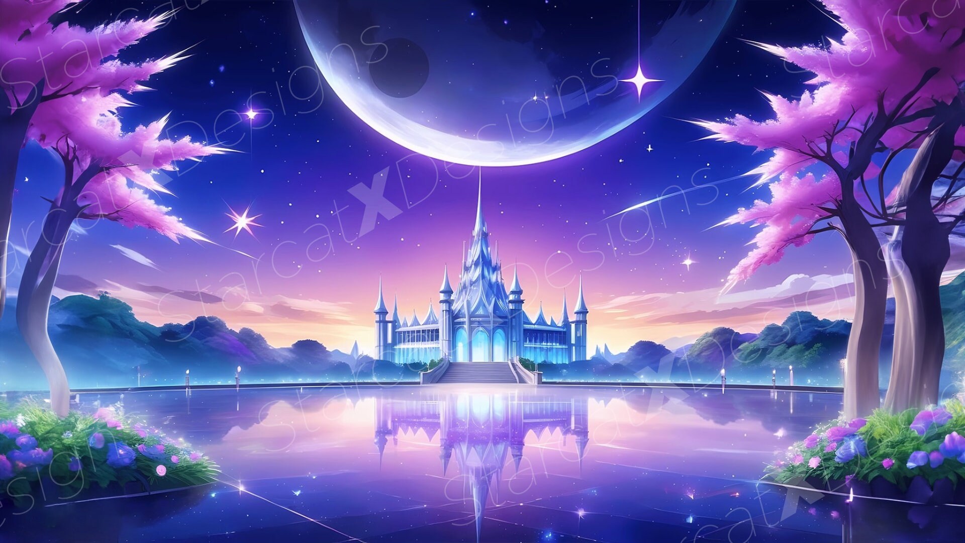 Purple Moon Palace - Static Background | Wallpapers | Stream Overlay ...