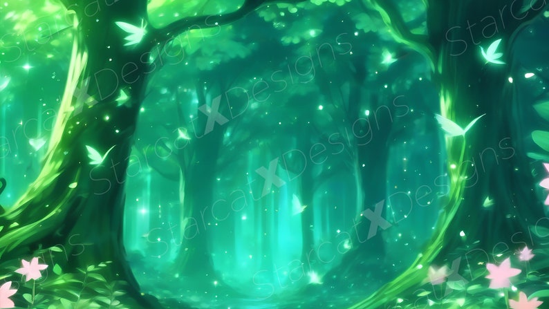 Green Magic Forest - Static Background | Wallpapers | Stream Overlay ...