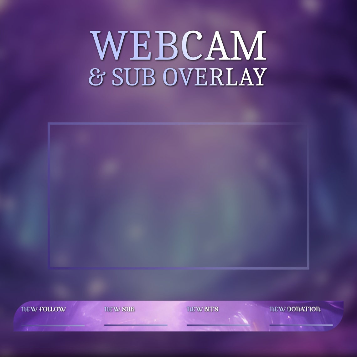 Purple Forest Streaming Overlay Package | 5 Overlays, Webcam Frames, 23 ...