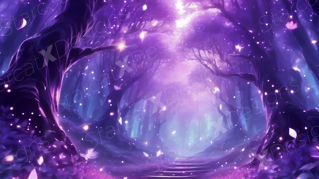 Purple Magic Forest - Static Background | Wallpapers | Stream Overlay ...