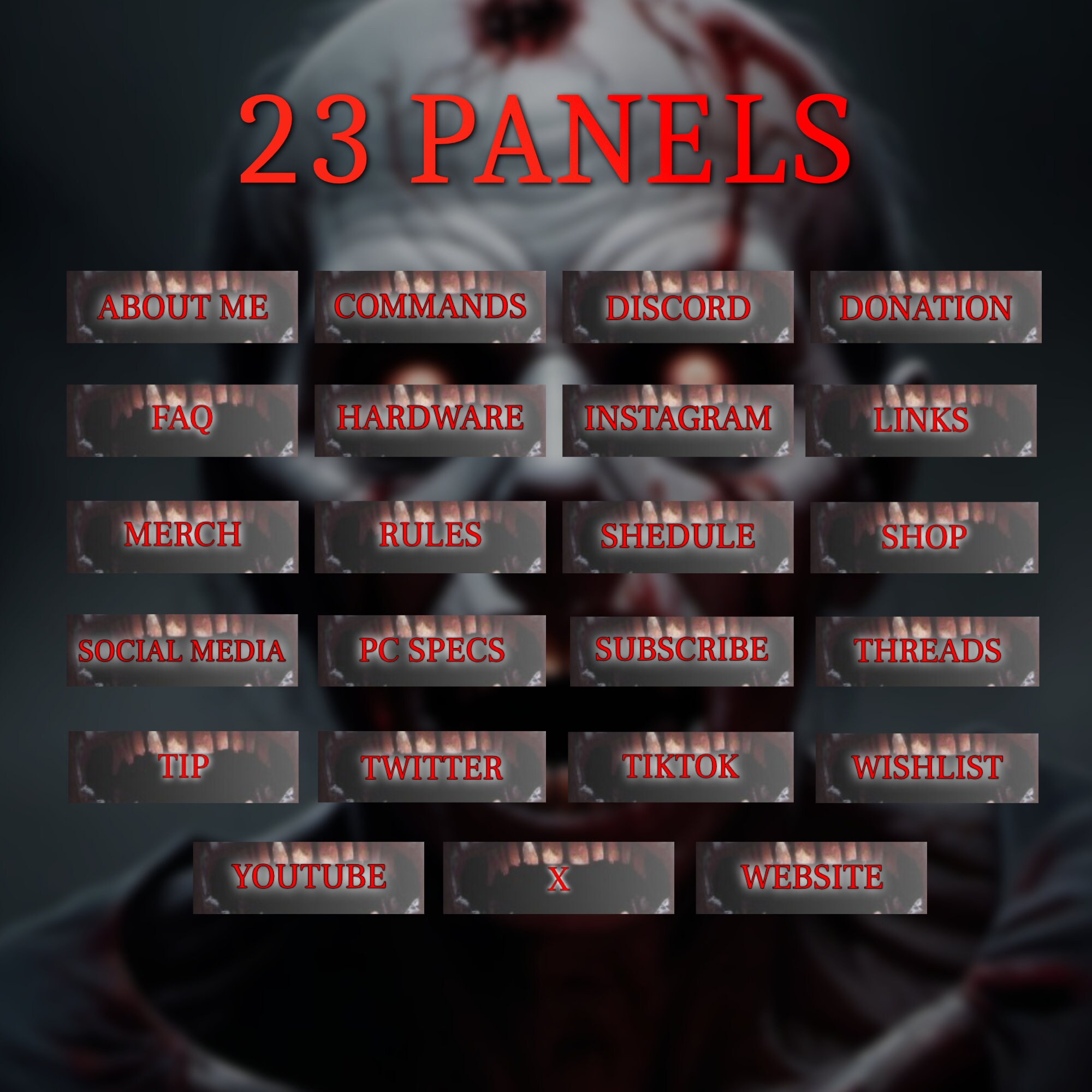 Horror Zombie Streaming Overlay Package | 5 Overlays, Webcam Frames, 23 ...