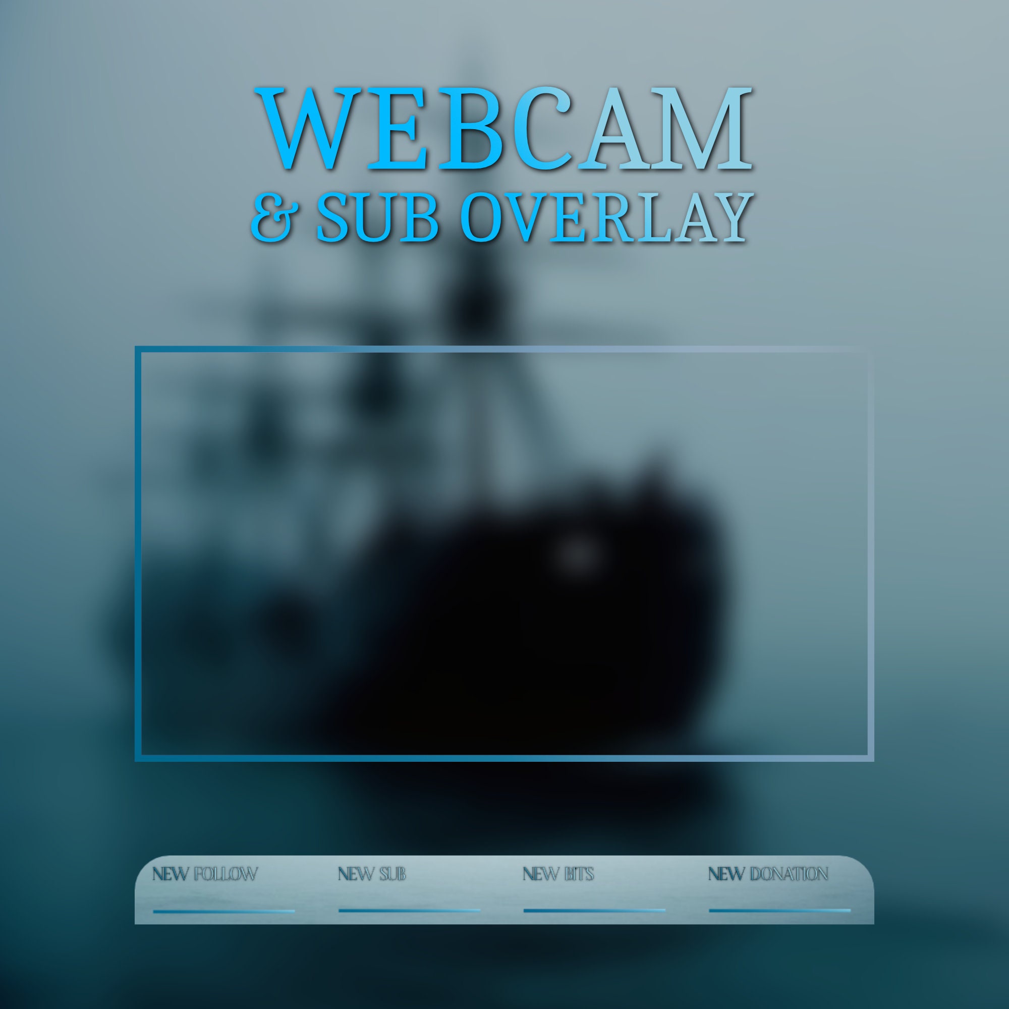 Ghost Ship Streaming Overlay Package 5 Overlays, Webcam Frames, 23 ...
