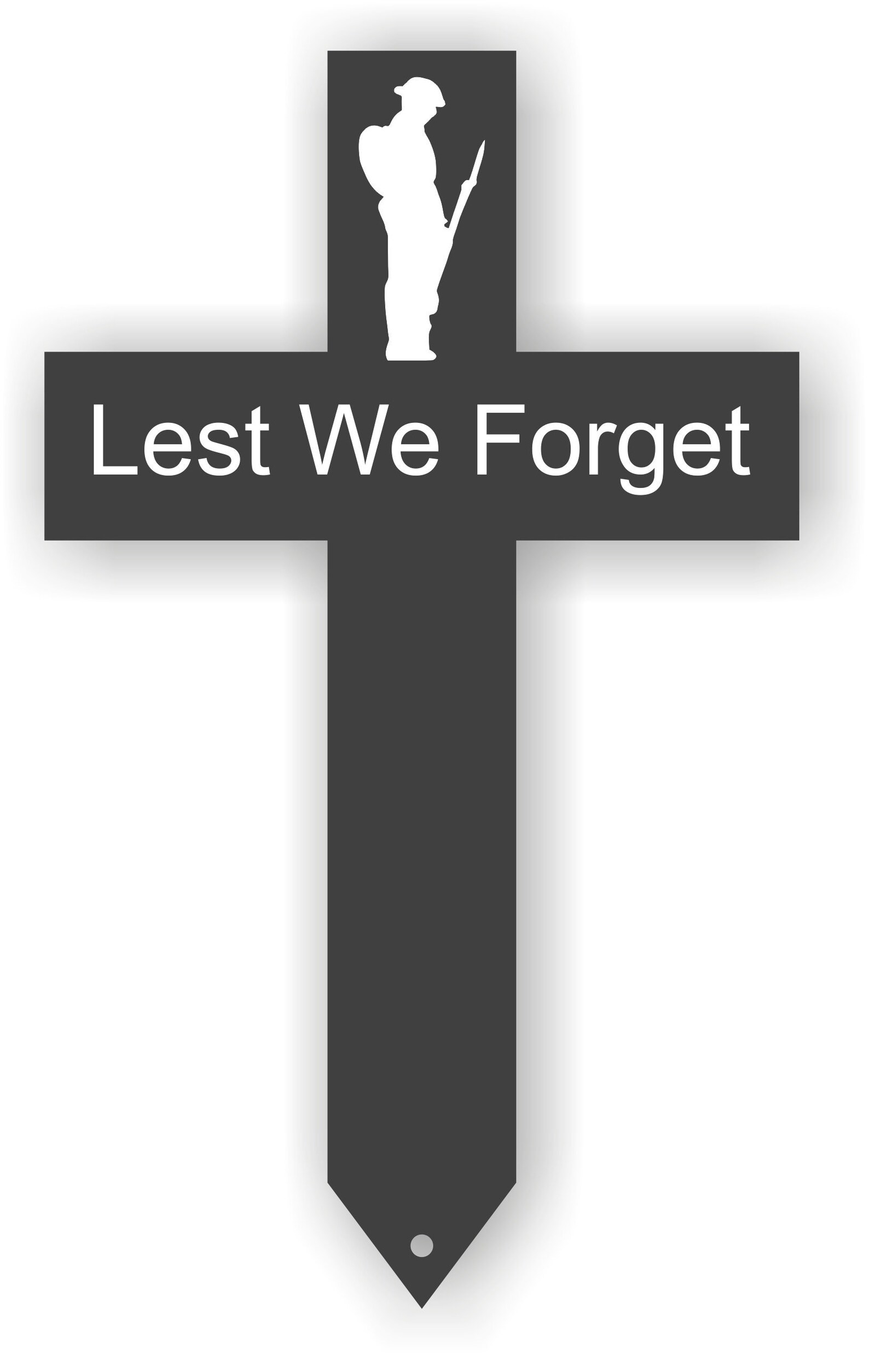 Metal Personalised Soldier Cross, Remembrance Day Silhouette & Grave ...