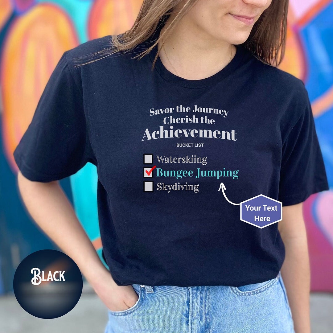 Personalized Bucket List T-shirt, Adventure Shirt, Travel Tee, Hiking ...