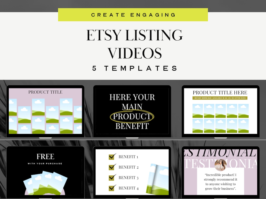 Etsy Listing Video Template: Canva Template for Digital Product, Video ...