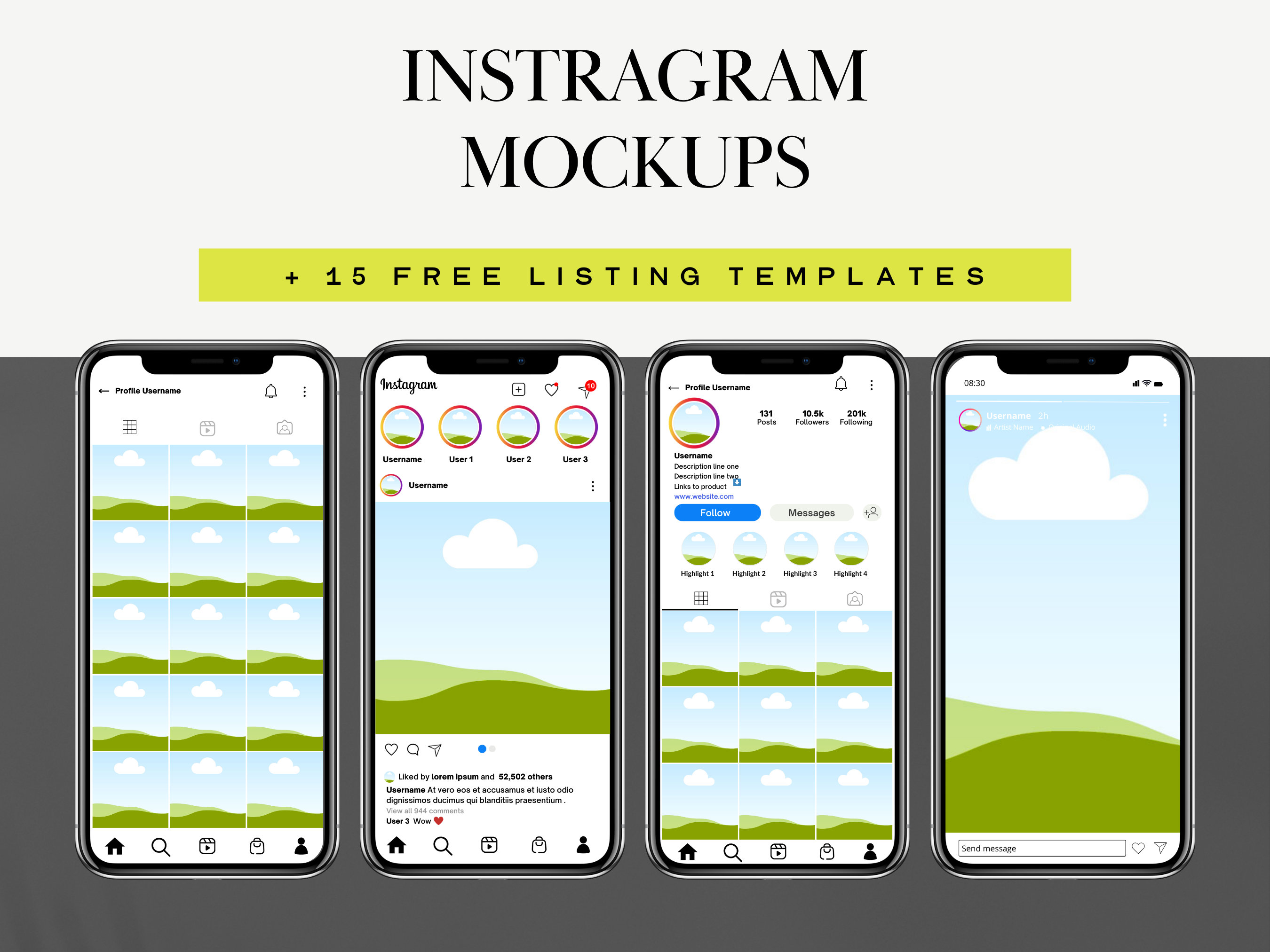 Instagram Mobile Mockup Templates | Canva Instagram Frames to Create ...