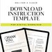 Digital Download Instructions Template to Sell Digital Products on Etsy ...