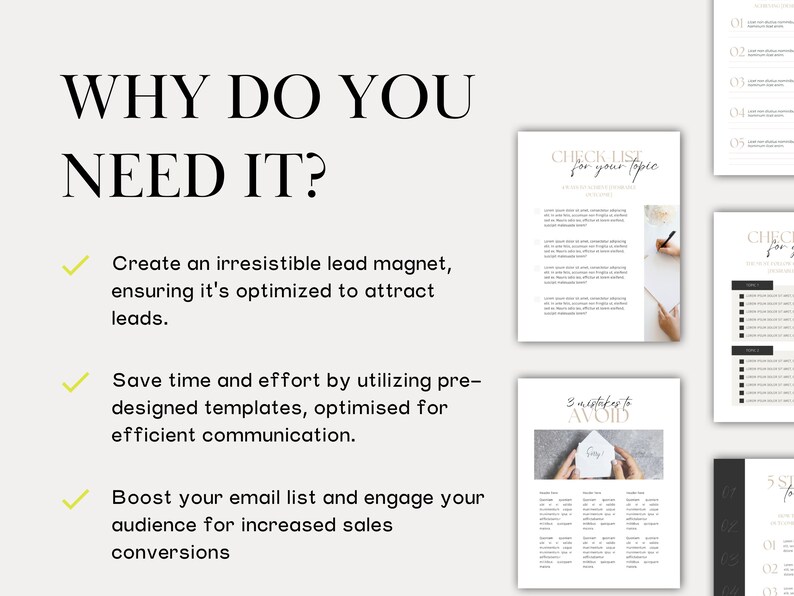 Lead Magnet Template: Lead Magnet Ideas, Freebie Template, Checklist ...