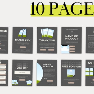 Digital Download Instruction Template, Thank You PDF for Etsy, Product ...