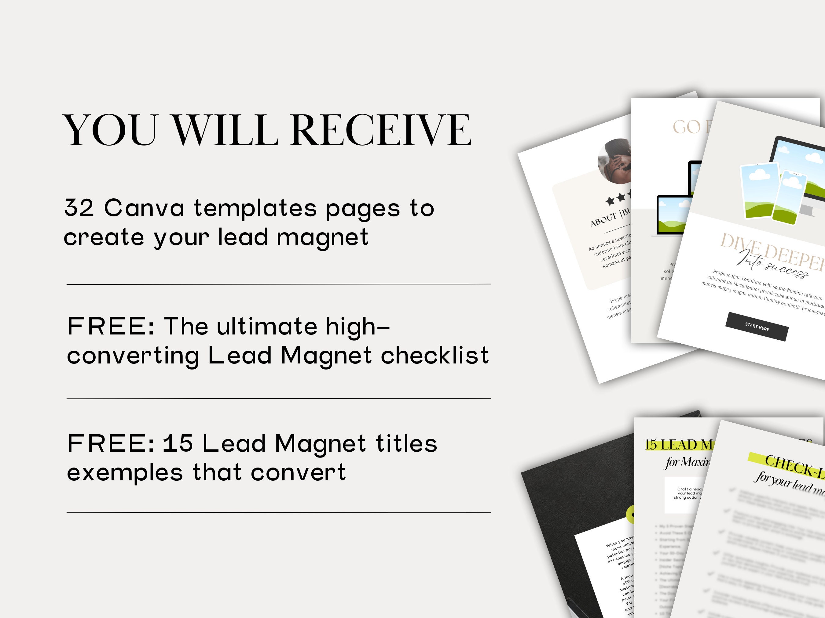 Lead Magnet Template: Lead Magnet Ideas, Freebie Template, Checklist ...