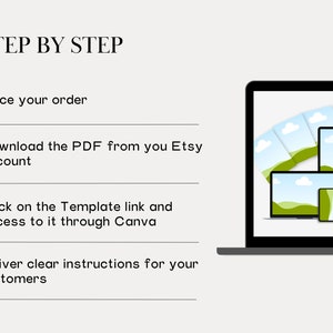 Digital Download Instruction Template, Thank You PDF for Etsy, Product ...