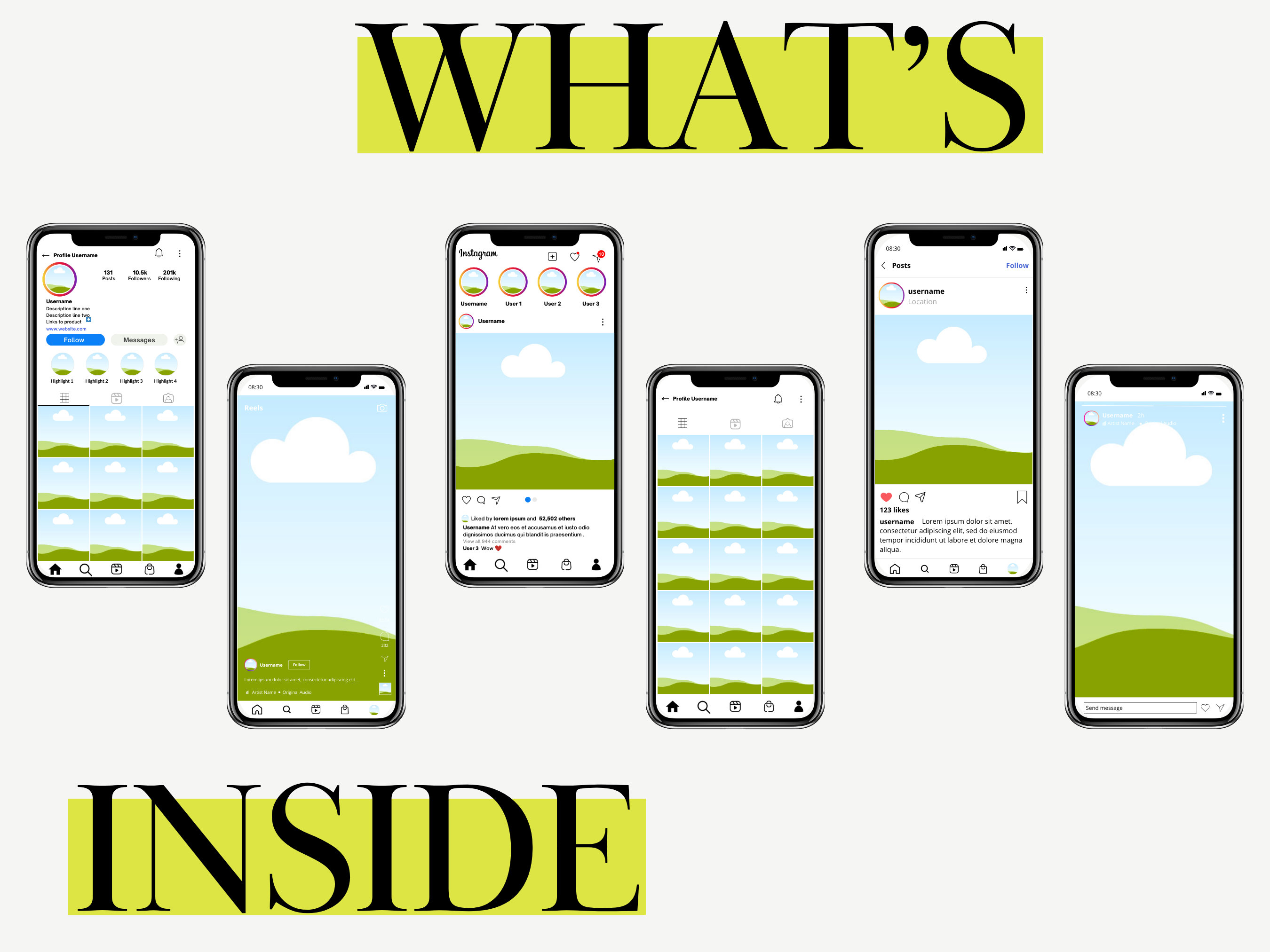 Instagram Mobile Mockup Templates | Canva Instagram Frames to Create ...