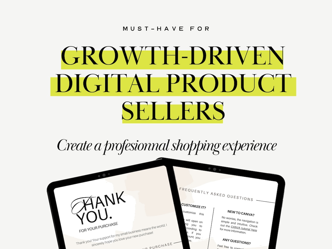 Digital Download Instructions Template to Sell Digital Products on Etsy ...