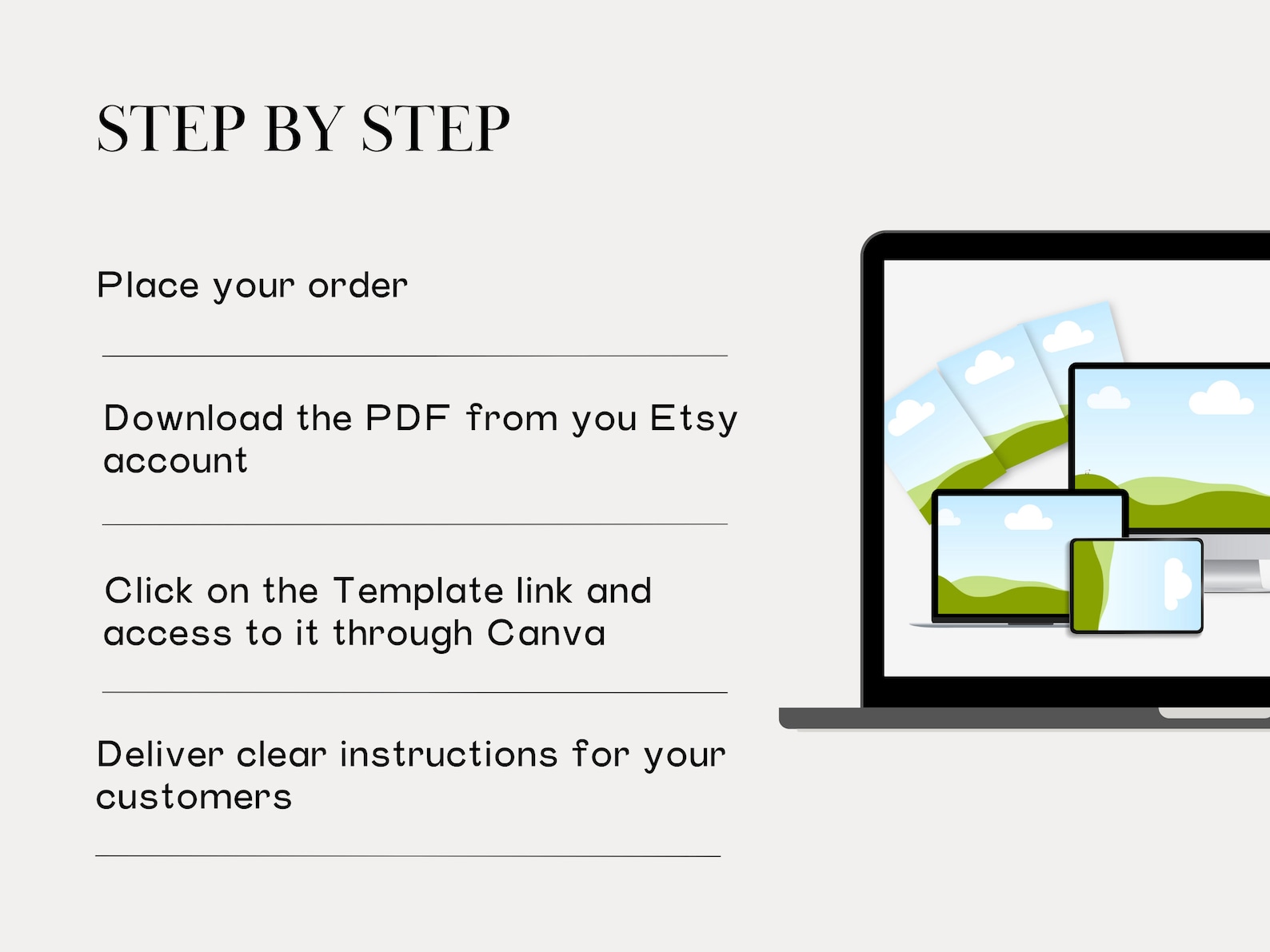 Digital Download Template for Etsy Sellers: Share Digital Product ...