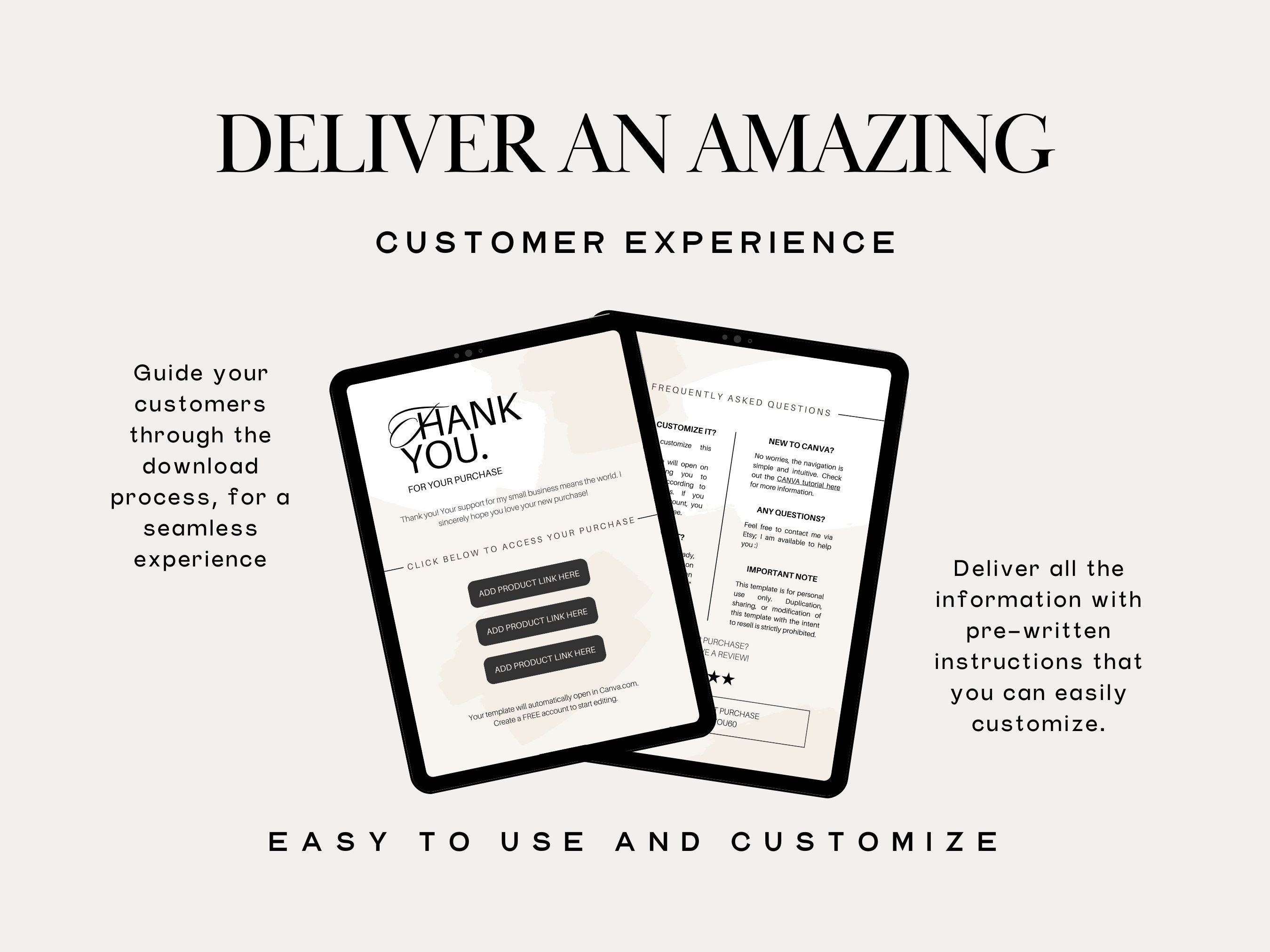 Digital Download Instructions Template to Sell Digital Products on Etsy ...