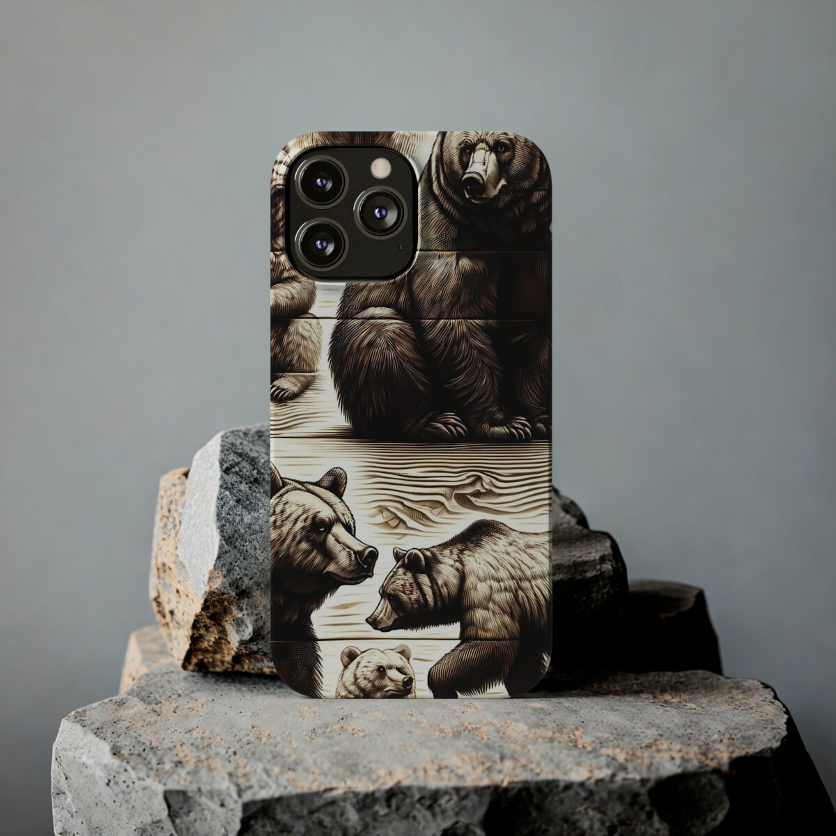 Rustic Burned Wood Look Phone Case for iPhone Slim Design - Etsy