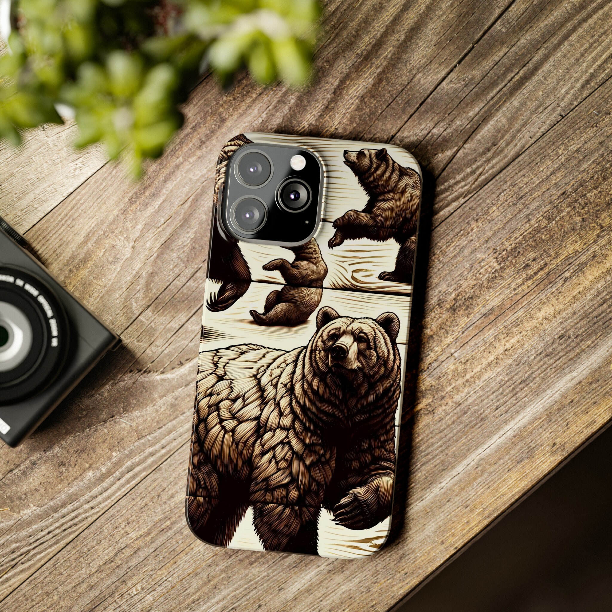 Rustic Burned Wood Look Phone Case for iPhone Slim Design - Etsy