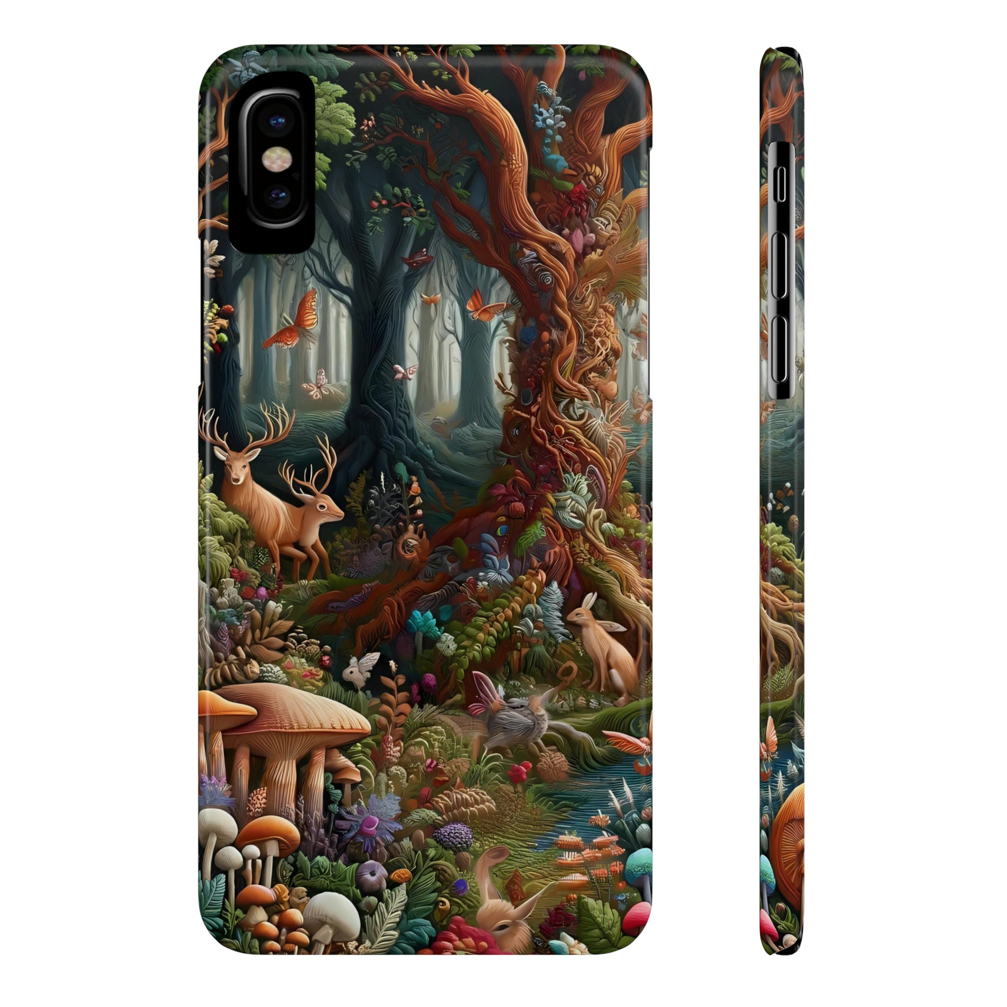 Cottagecore Embroidered Look Wildflower Phone Case for iPhone Slim ...